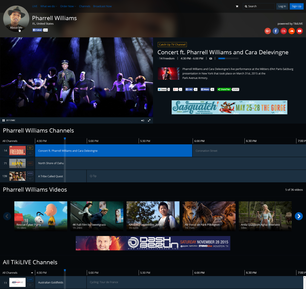 Edit profile details | Live Streaming manual V7